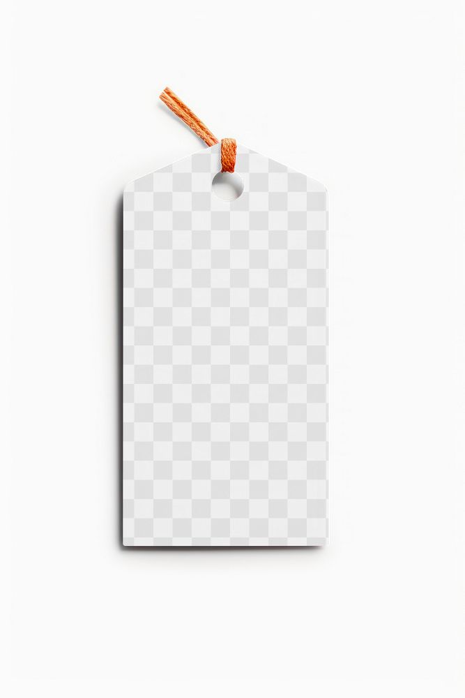 PNG gift tag mockup, transparent | Premium PNG - rawpixel