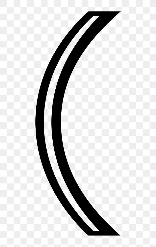 Parentheses sign png abstract shape, | Free PNG - rawpixel