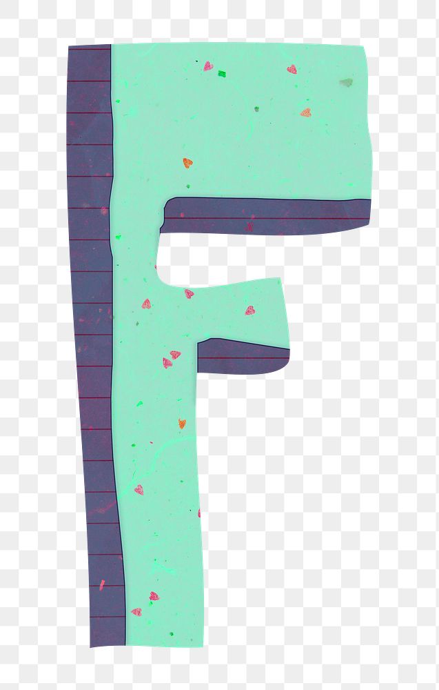 Letter F png cute paper | Premium PNG - rawpixel