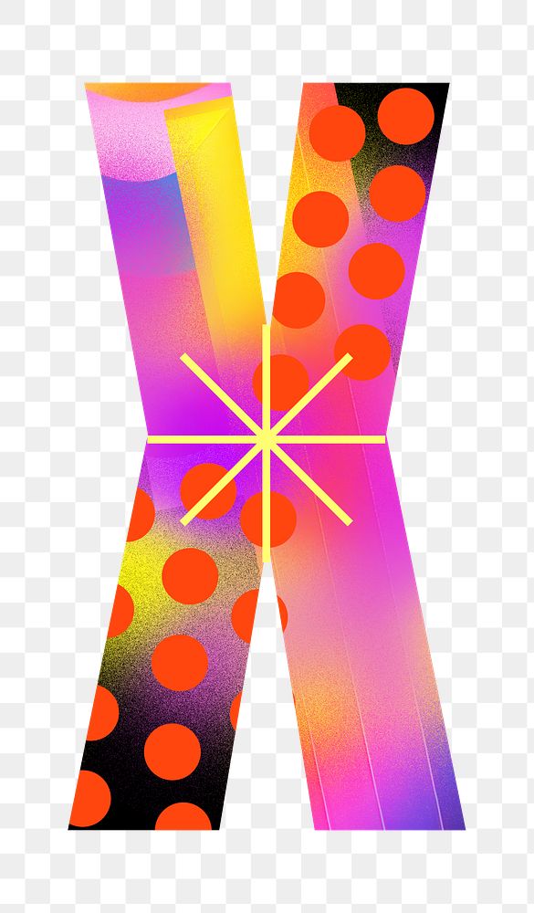 Letter X png funky abstract | Free PNG - rawpixel