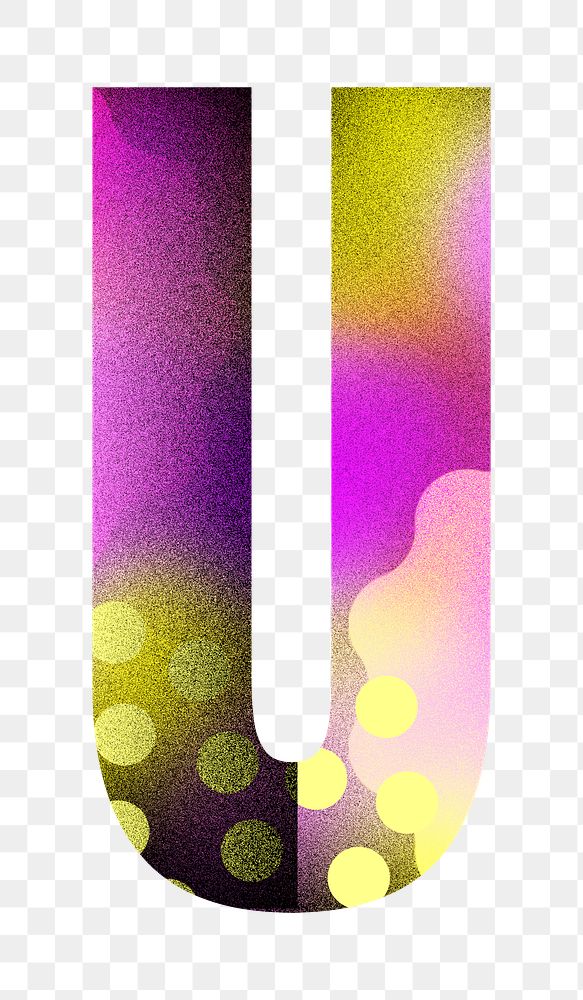 Letter U png funky abstract | Free PNG - rawpixel