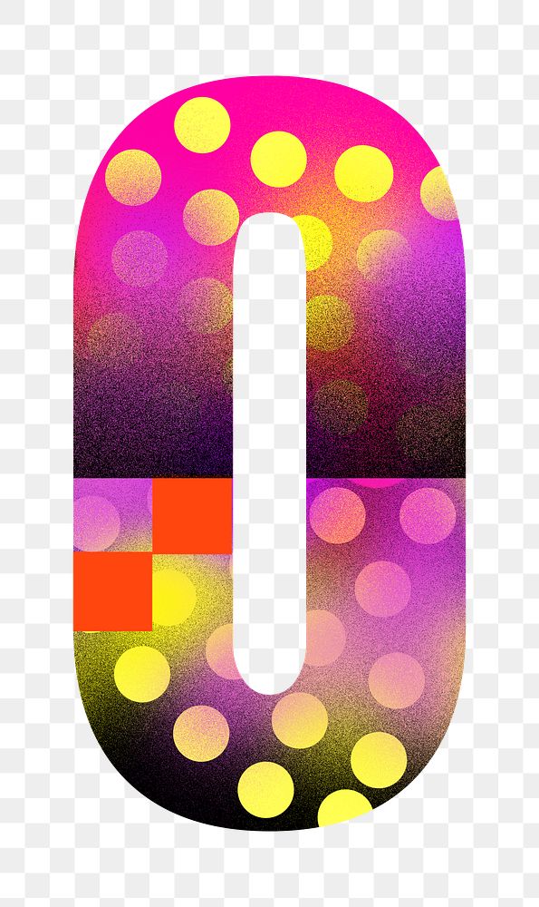 Number 0 png funky abstract | Free PNG - rawpixel