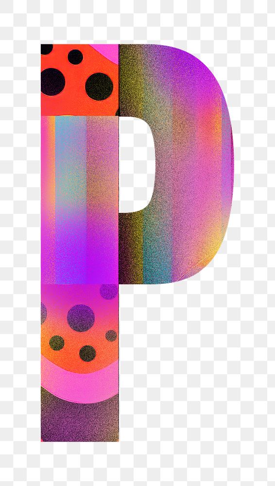 Letter P png funky abstract | Free PNG - rawpixel