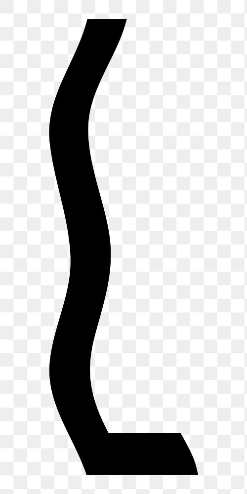 Letter L png black distort | Free PNG - rawpixel