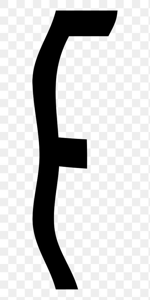 Letter F png black distort | Free PNG - rawpixel