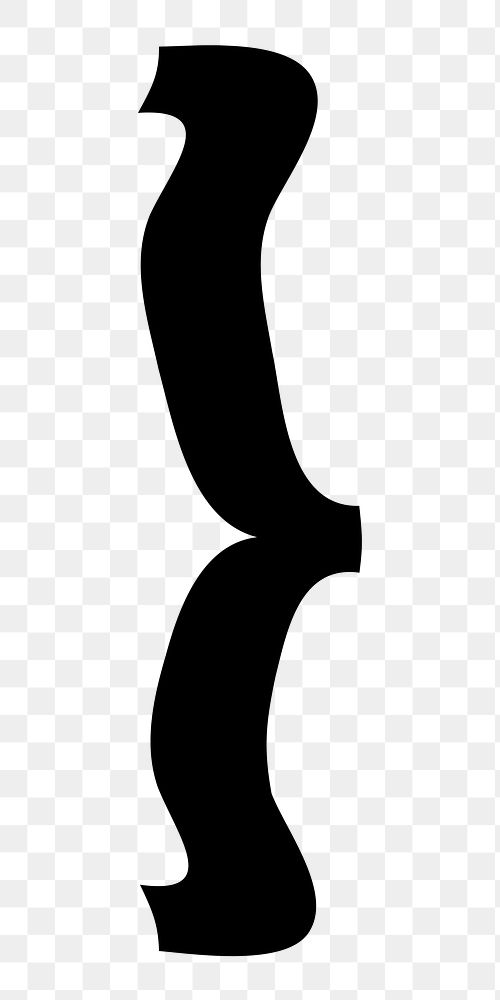 Curly bracket png black distort | Free PNG - rawpixel