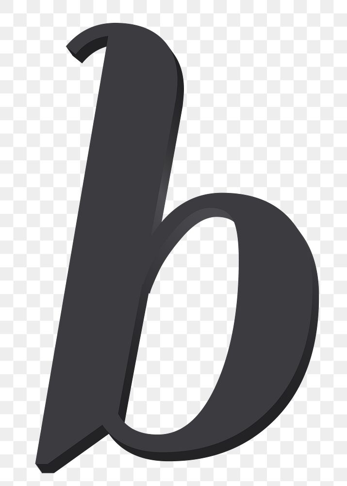 Stylish black letter b png | Premium PNG - rawpixel