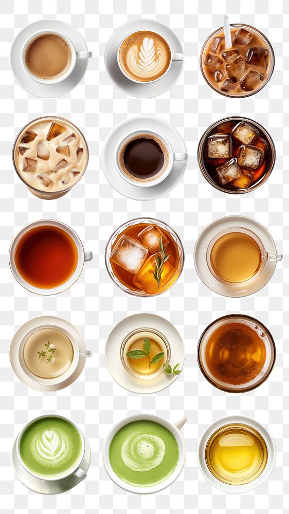 PNG coffee and tea aerial | Free PNG - rawpixel