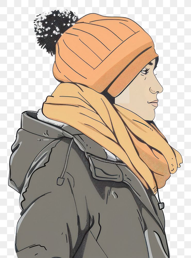 PNG Cold weather drawing face | Free PNG - rawpixel