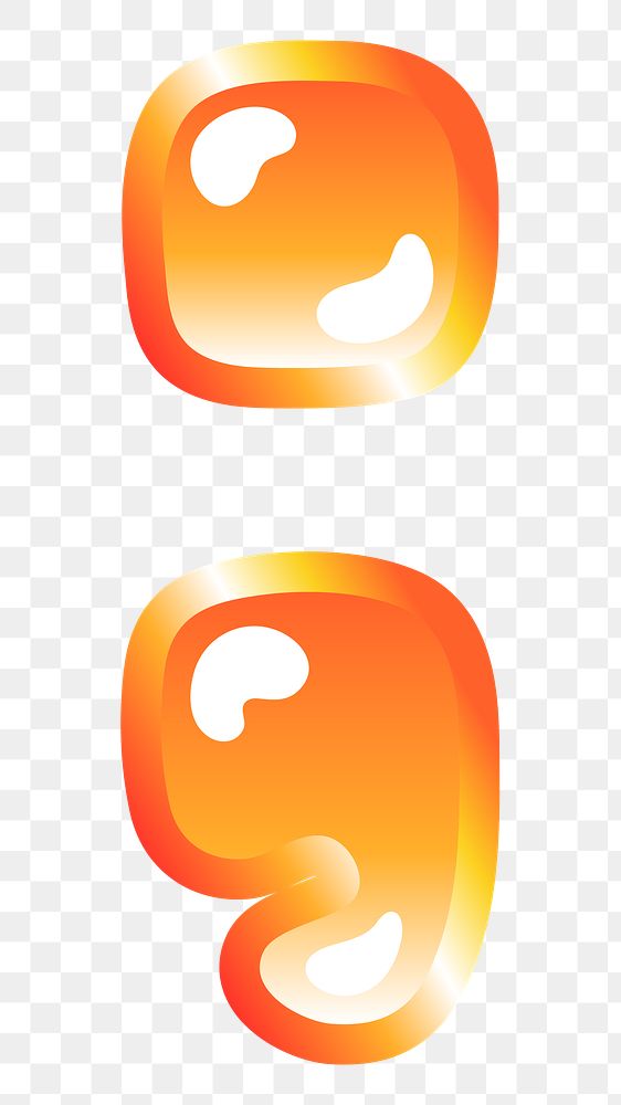 Semicolon sign png cute funky | Free PNG - rawpixel