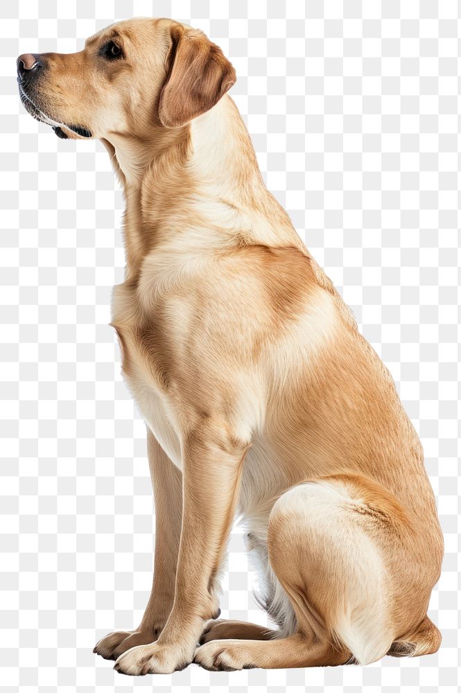 PNG Golden Labrador sitting white | Free PNG - rawpixel