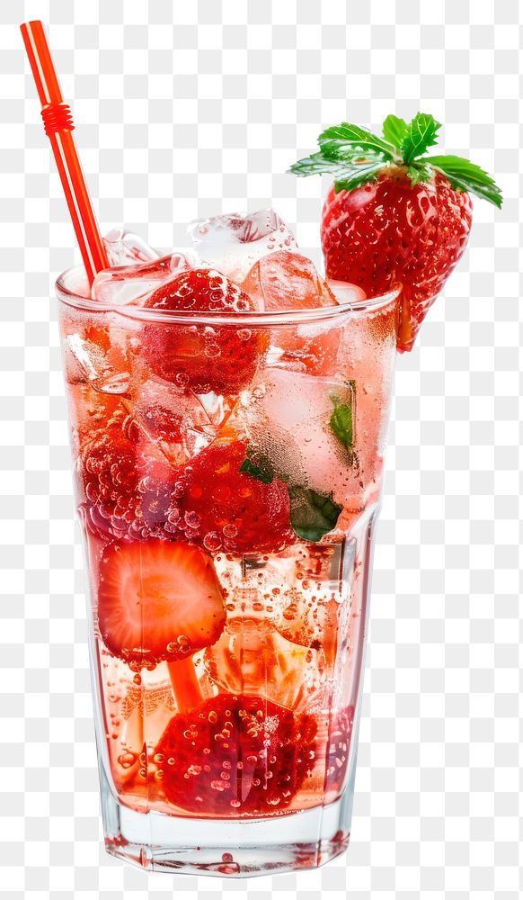 Refreshing strawberry soda drink | Premium PNG - rawpixel
