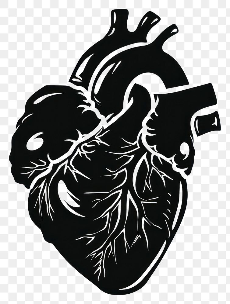 PNG Detailed anatomical heart illustration | Free PNG - rawpixel