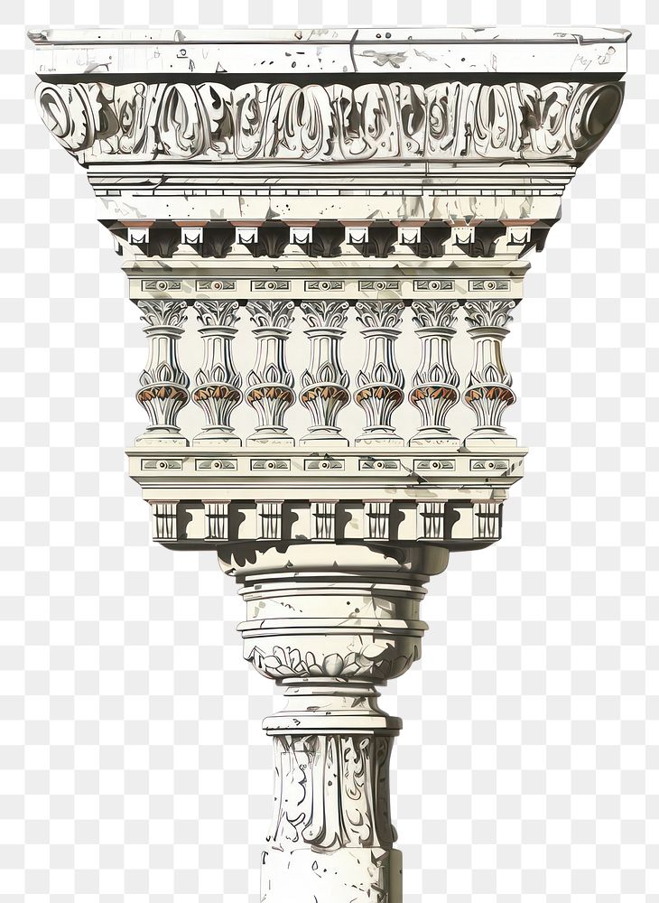 PNG Ancient ornate column capital | Premium PNG - rawpixel
