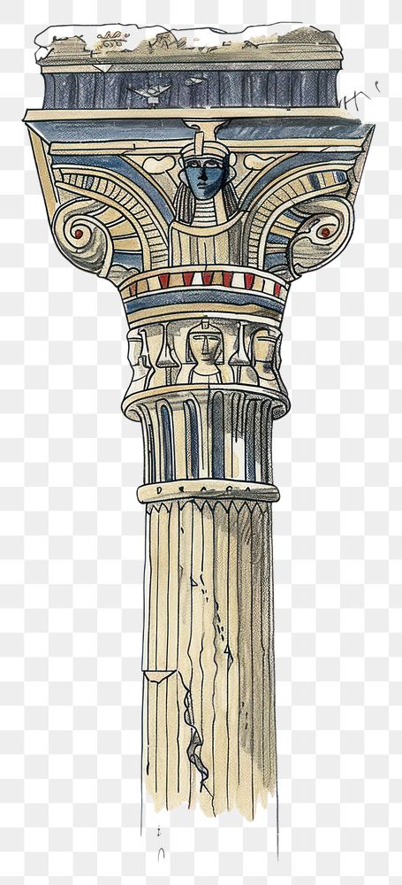 PNG Ancient architectural column illustration | Free PNG - rawpixel