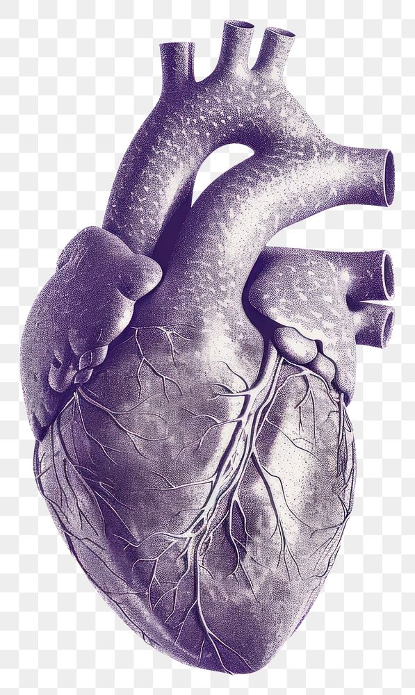 PNG Detailed anatomical heart illustration | Free PNG - rawpixel