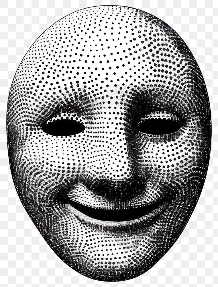 PNG Dotted smiling mask illustration | Premium PNG - rawpixel