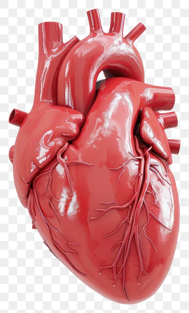 Realistic anatomical human heart illustration | Free PNG - rawpixel