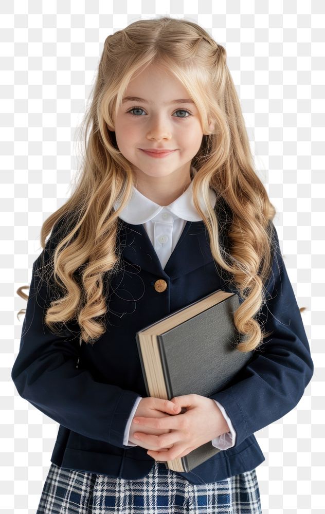 Blonde girl holding book | Free PNG - rawpixel