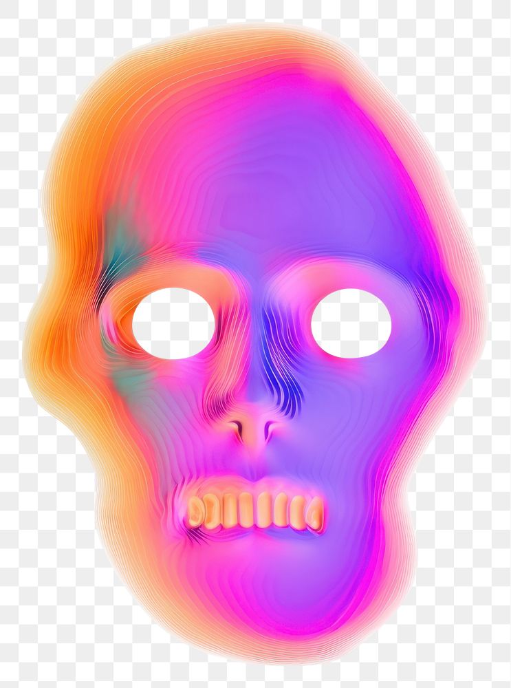 PNG Colorful abstract skull illustration | Free PNG - rawpixel
