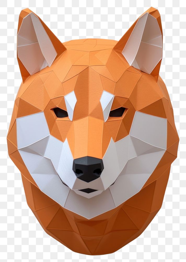 PNG Geometric fox head sculpture | Free PNG - rawpixel