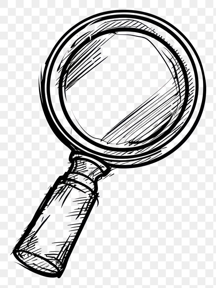 PNG Hand-drawn magnifying glass illustration | Free PNG - rawpixel