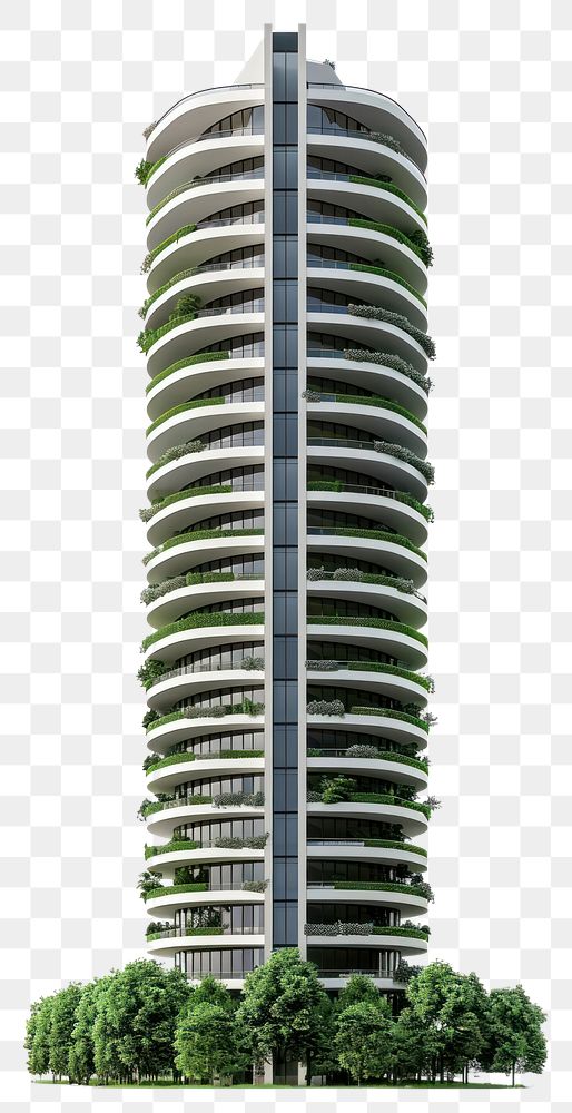 Modern green skyscraper design | Free PNG - rawpixel