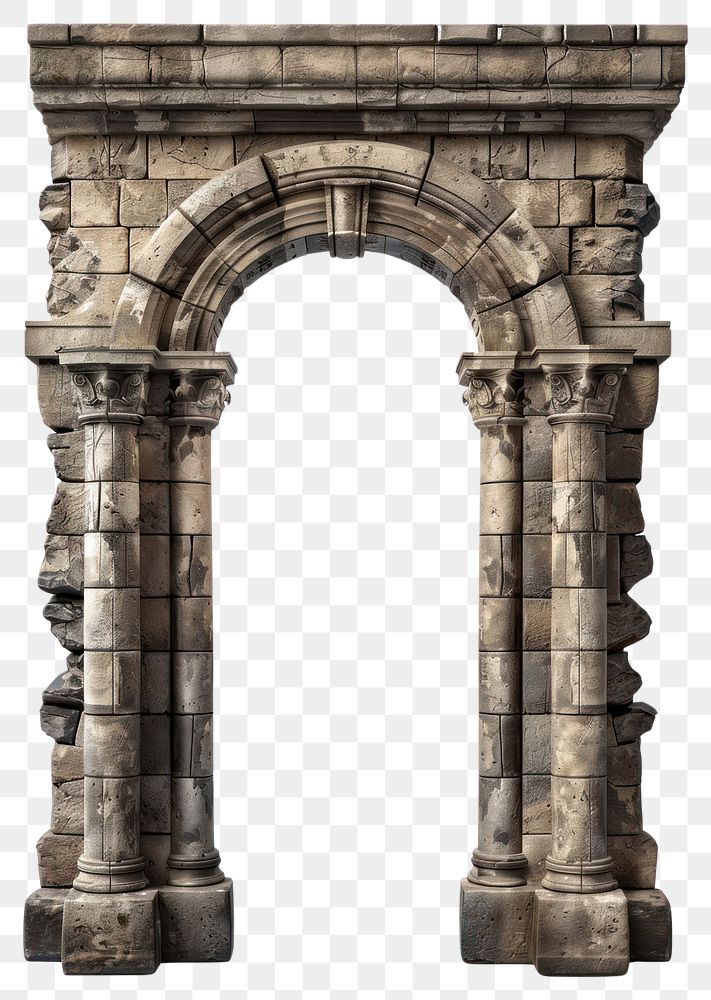Ancient stone archway architecture design | Free PNG - rawpixel