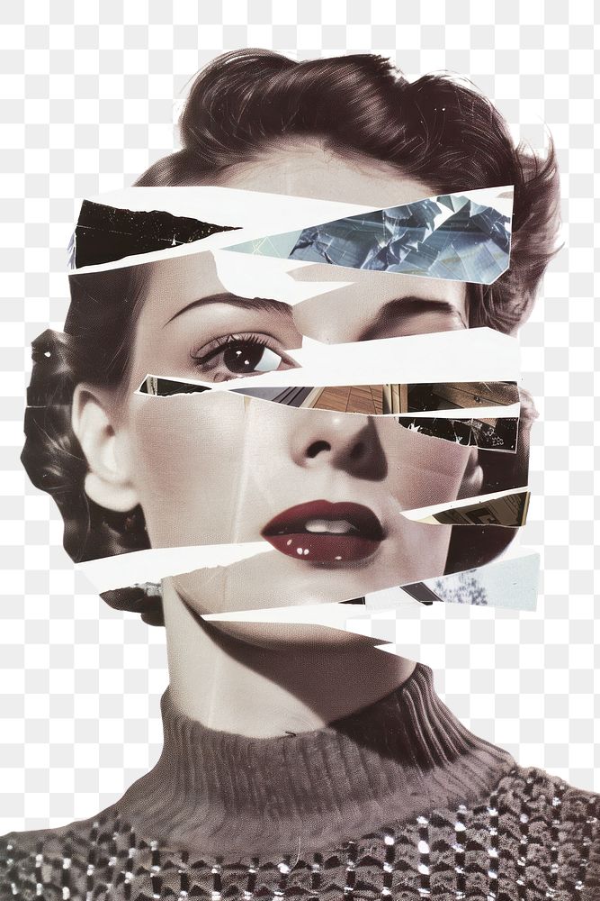 PNG Abstract portrait fragmented face | Free PNG - rawpixel