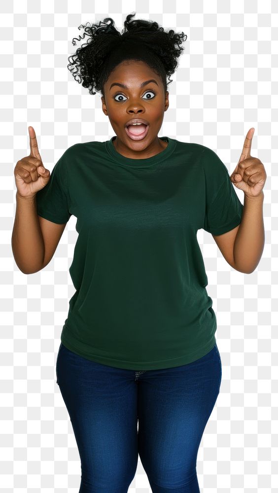 PNG Surprised woman pointing up | Free PNG - rawpixel