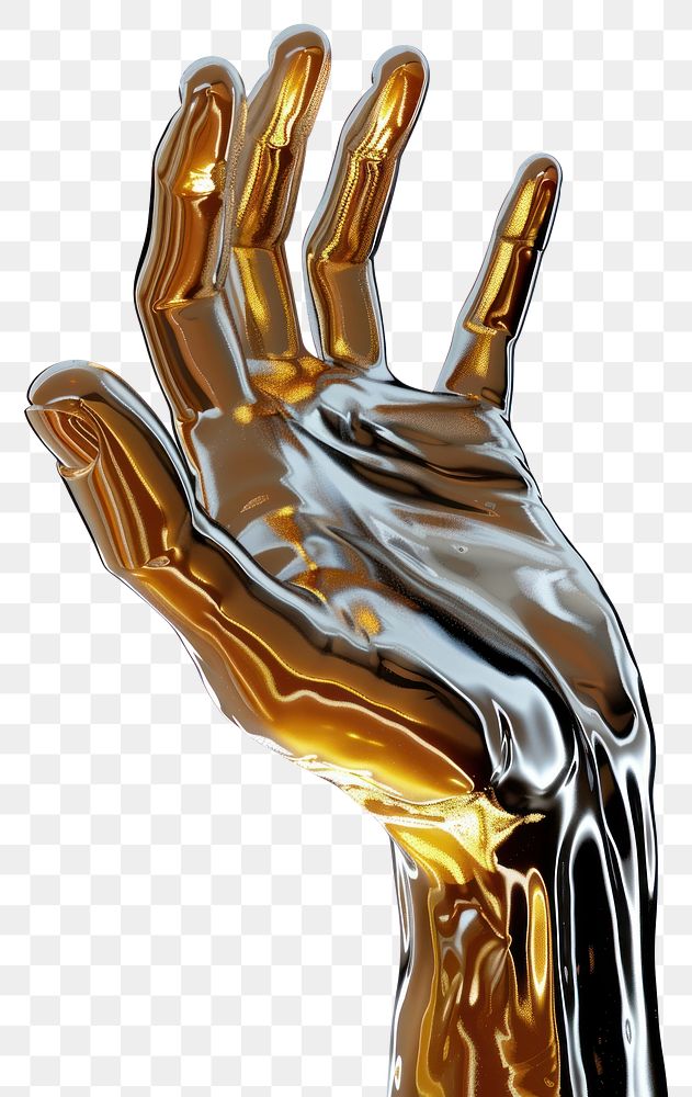 PNG Futuristic metallic hand sculpture | Premium PNG - rawpixel