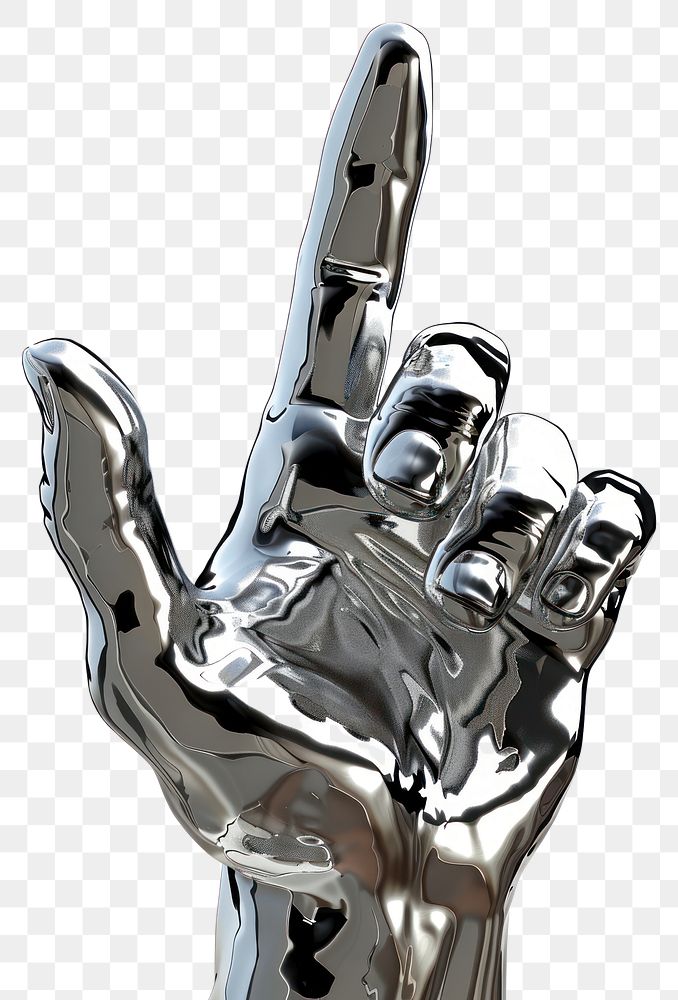 PNG Metallic hand gesture art | Free PNG - rawpixel