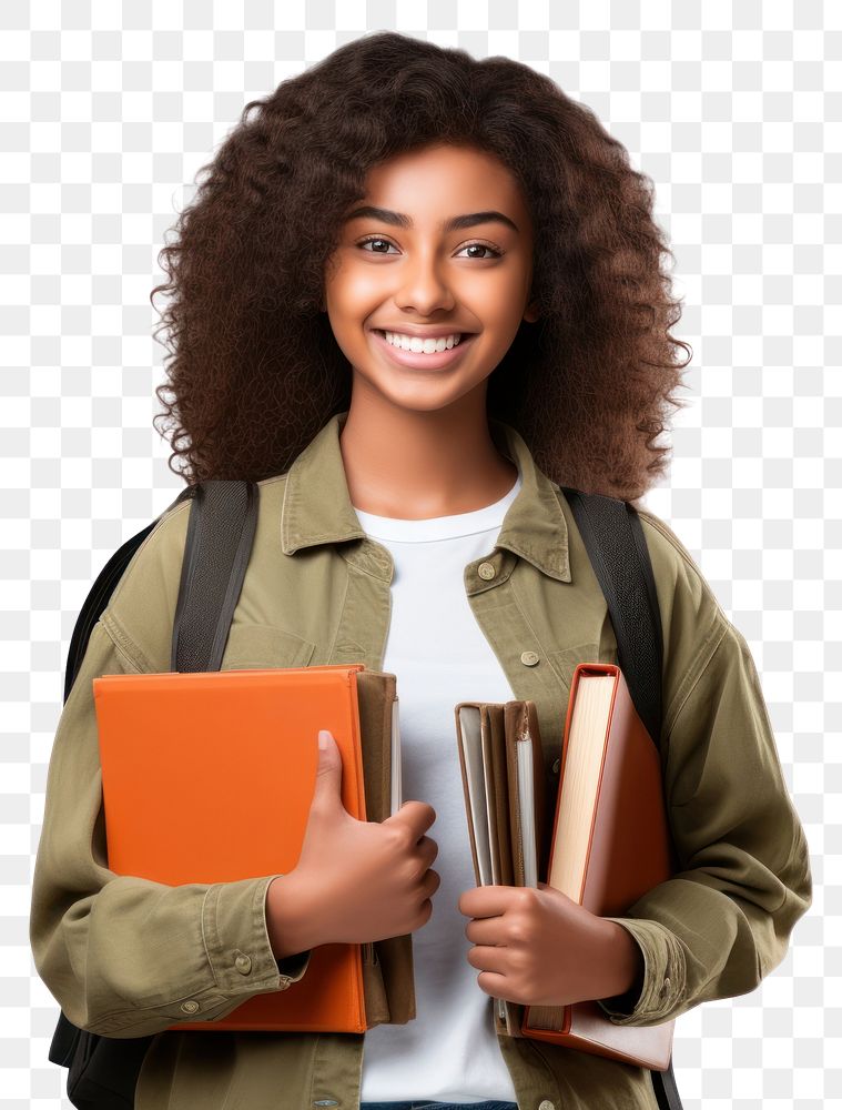 PNG Smiling student holding books | Free PNG - rawpixel