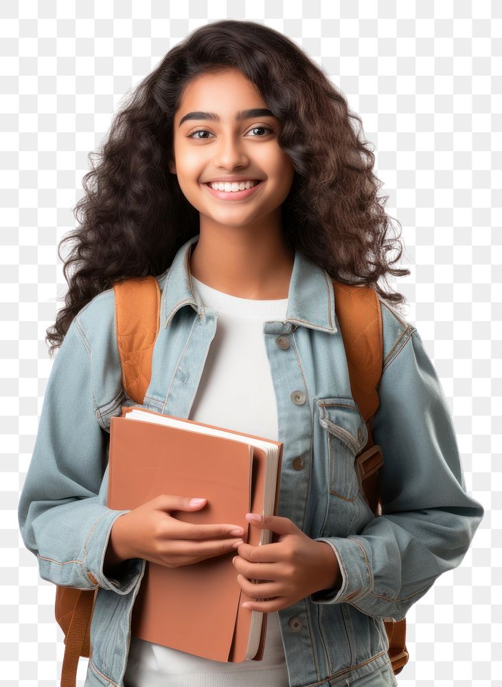 PNG Smiling student holding books | Premium PNG - rawpixel