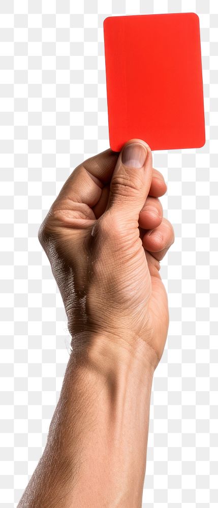 PNG Red card referee's hand | Premium PNG - rawpixel