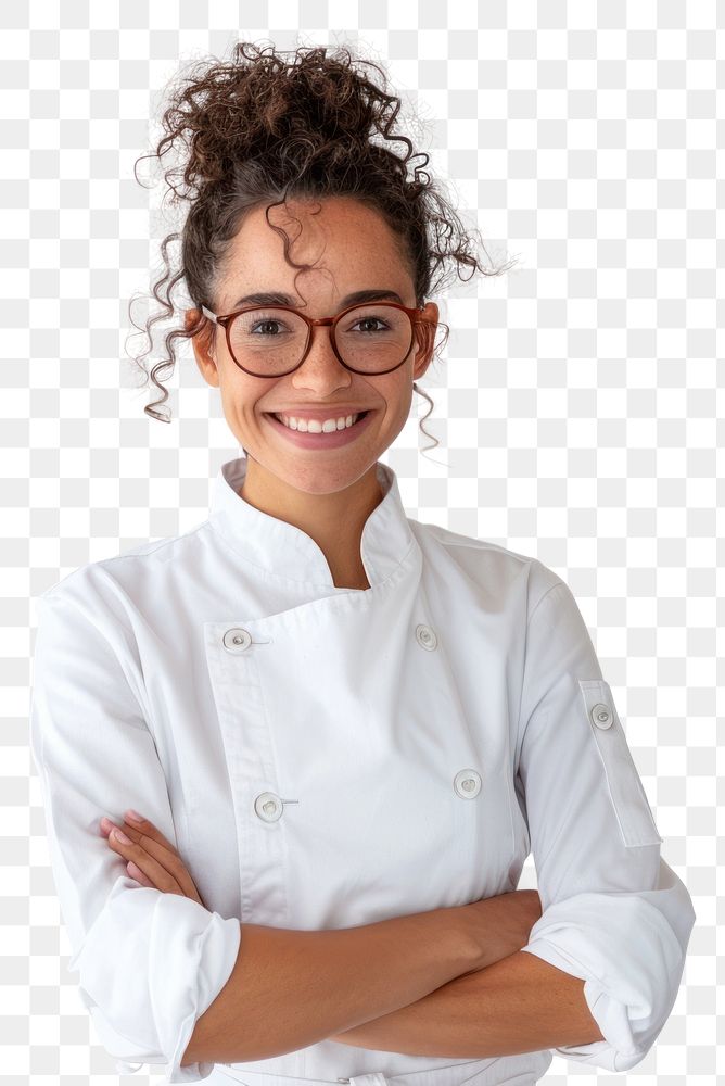 PNG Female chef portrait glasses | Free PNG - rawpixel