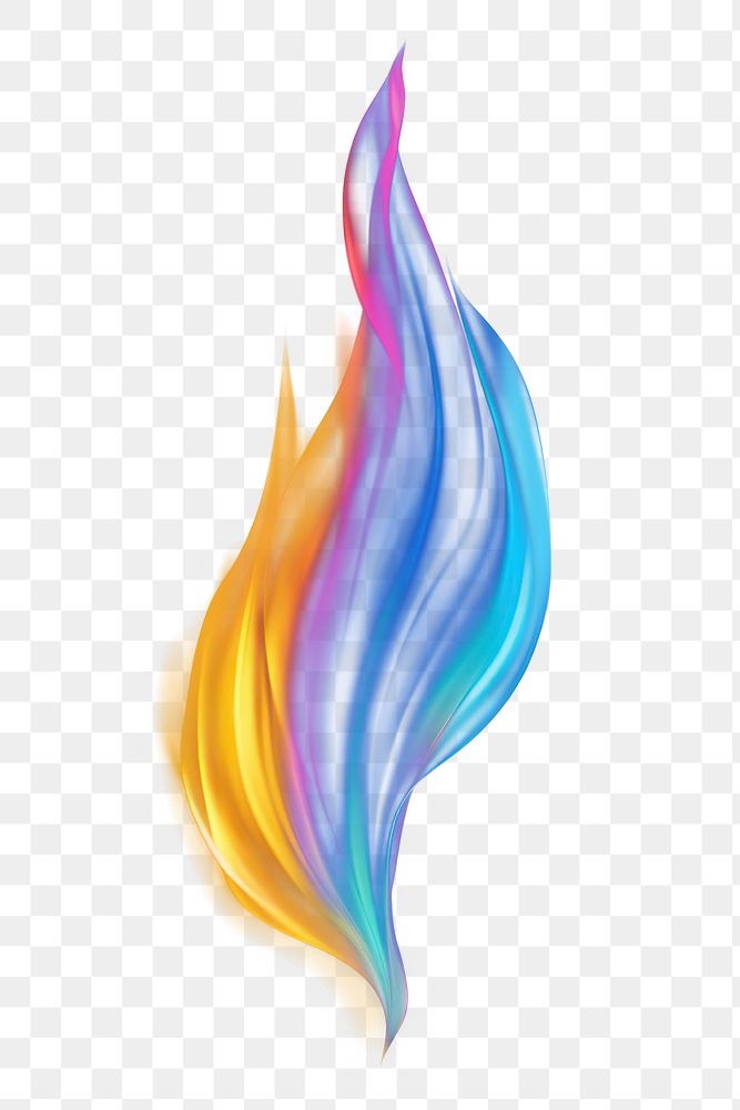 Colorful abstract flame design | Free PNG - rawpixel