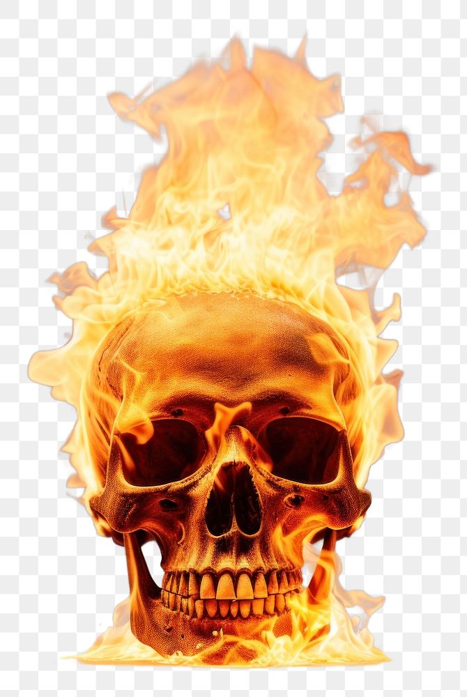 PNG Burning skull intense flames | Free PNG - rawpixel