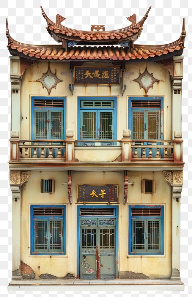 PNG Traditional Chinese architectural facade | Free PNG - rawpixel