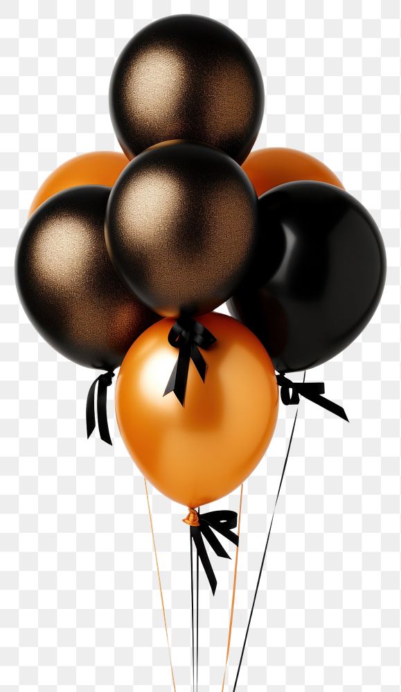 PNG Elegant black orange balloons | Premium PNG - rawpixel