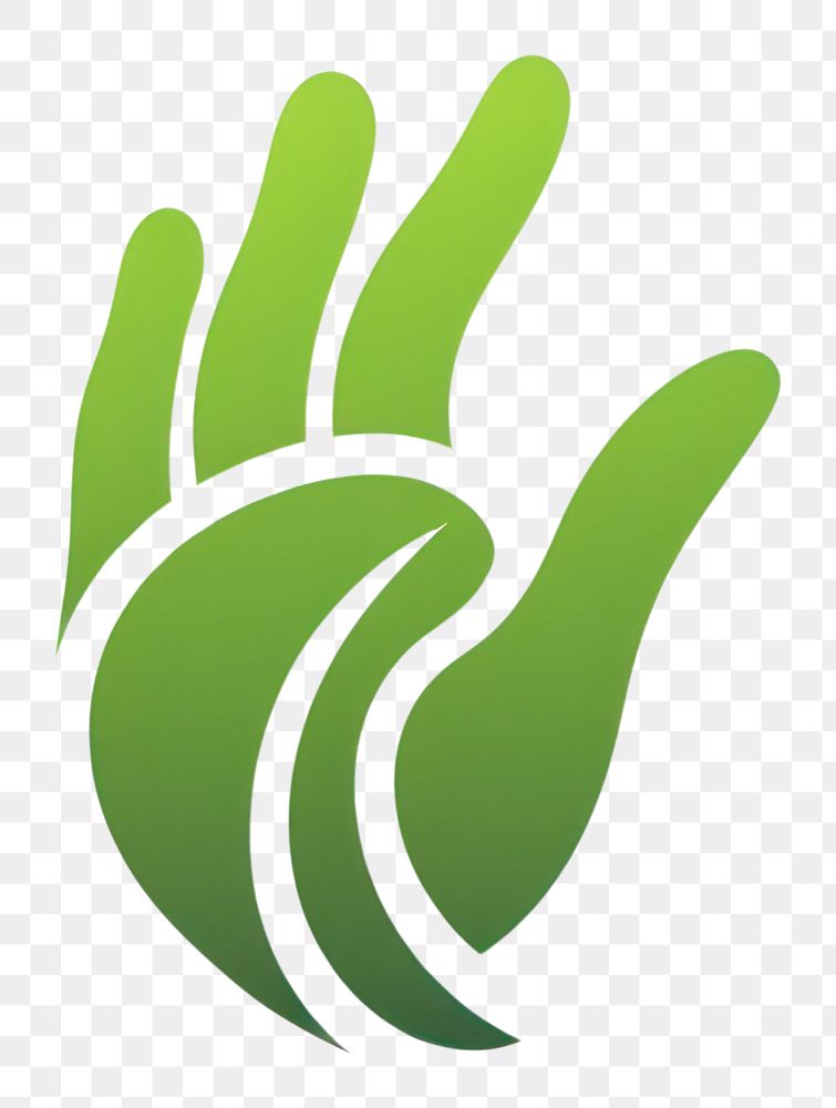 PNG Green hand nature logo | Free PNG - rawpixel