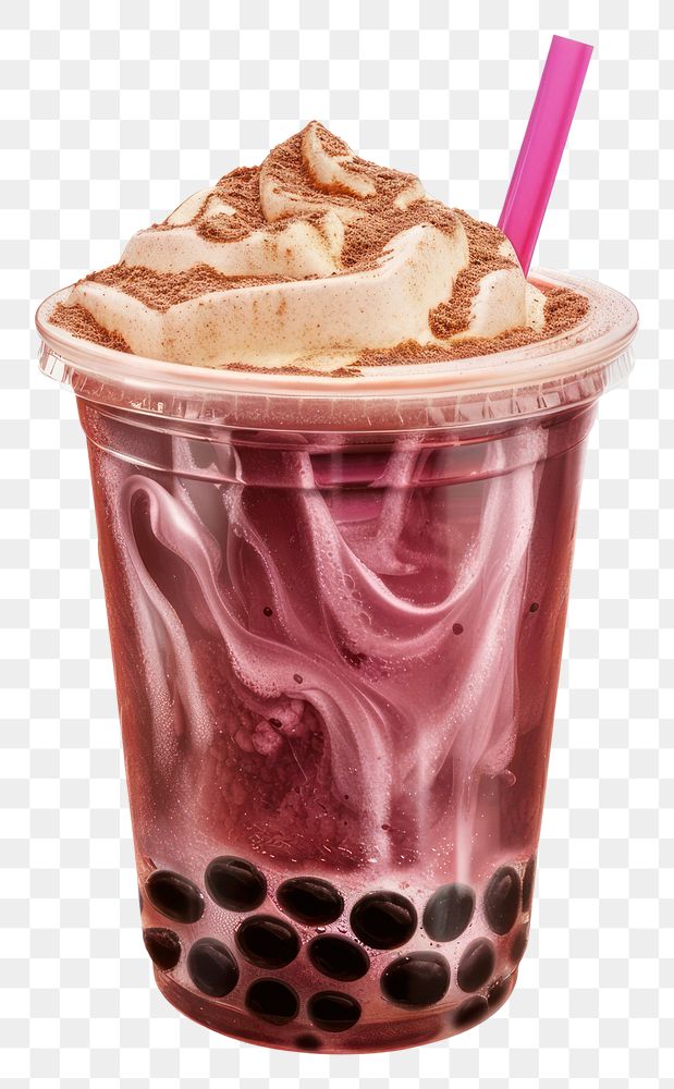 PNG boba pink tea beverage | Free PNG - rawpixel