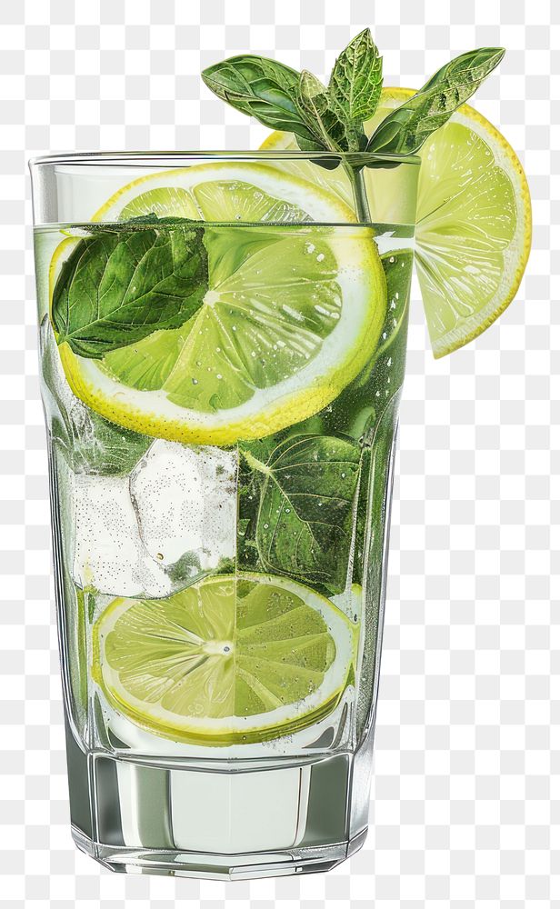 PNG glass green lemon cocktail | Free PNG - rawpixel