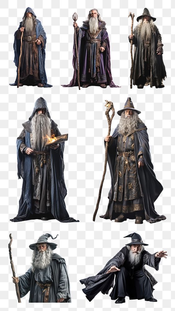 PNG wizard element set, transparent | Free PNG - rawpixel