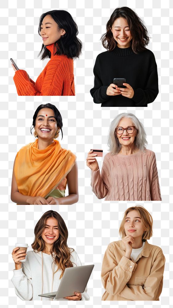 PNG Happy diverse women, transparent | Free PNG - rawpixel