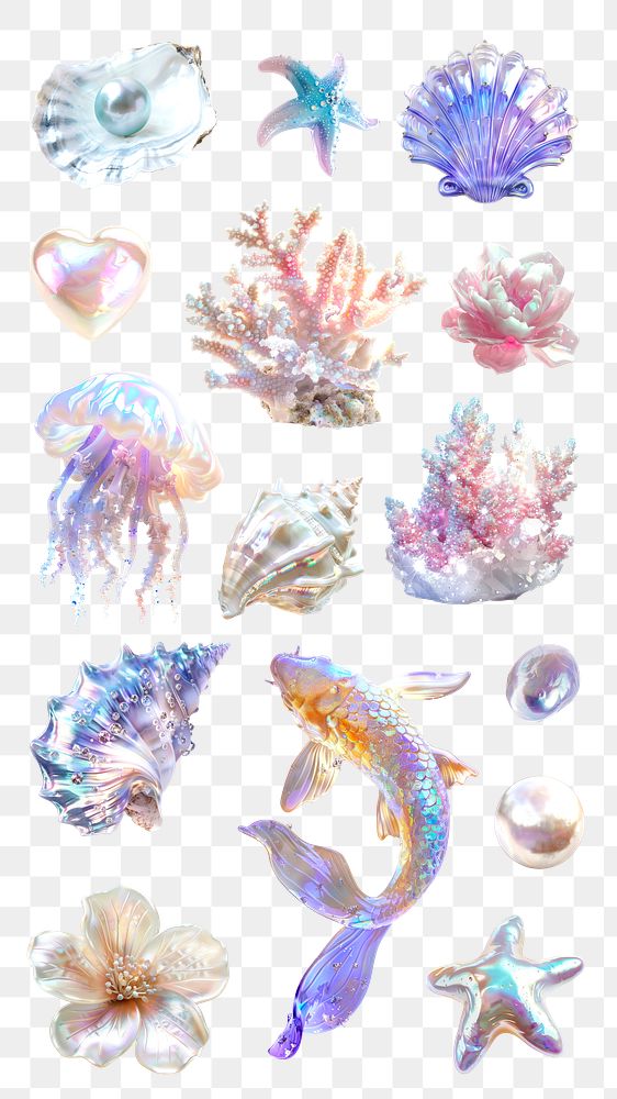 PNG aesthetic iridescent mermaidcore design | Free PNG - rawpixel