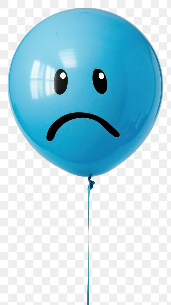PNG Sad blue balloon face | Free PNG - rawpixel