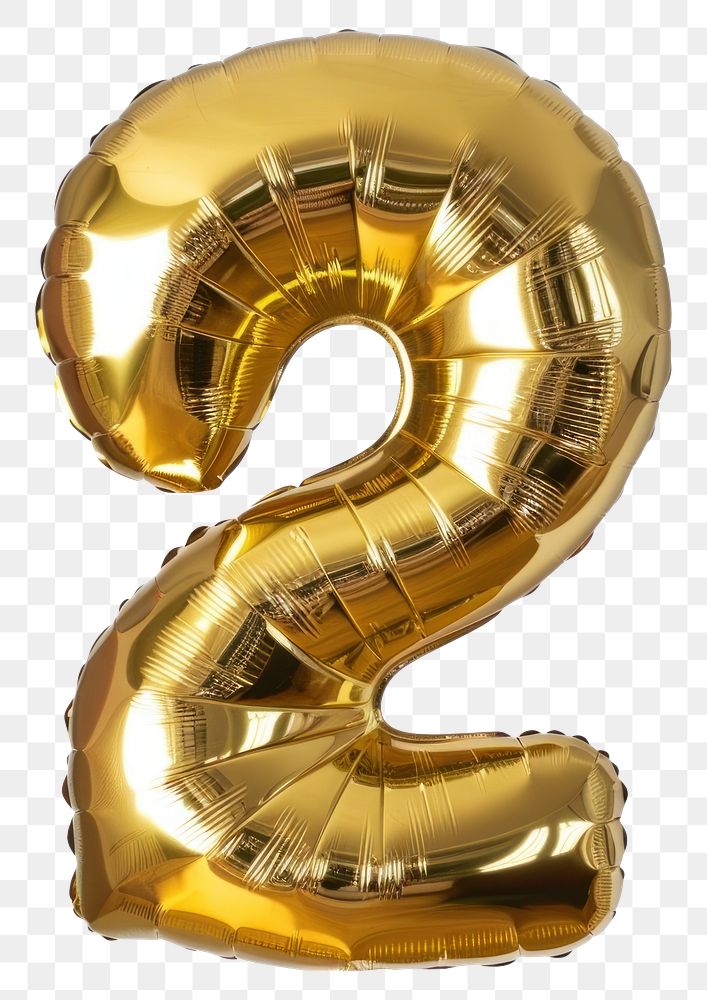 PNG Golden number two balloon | Free PNG - rawpixel