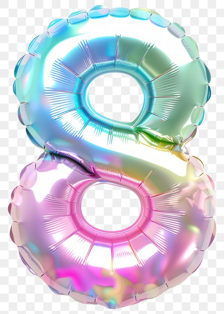 PNG Colorful metallic number eight | Premium PNG - rawpixel