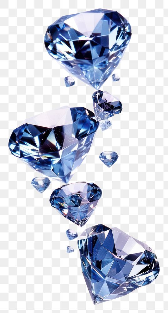 PNG Four floating blue diamonds | Premium PNG - rawpixel